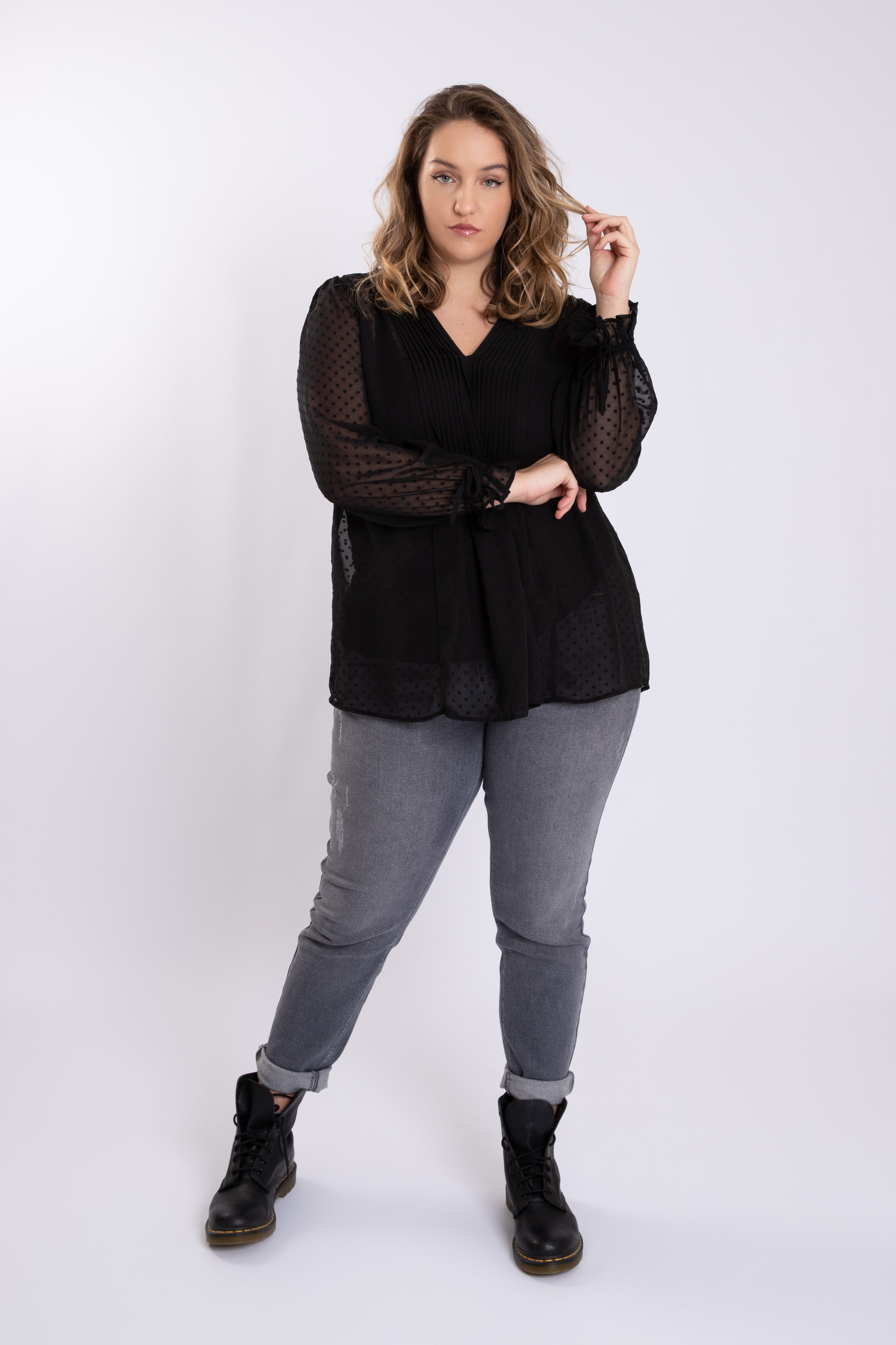 Damen Durchsichtige Bluse | MS Mode