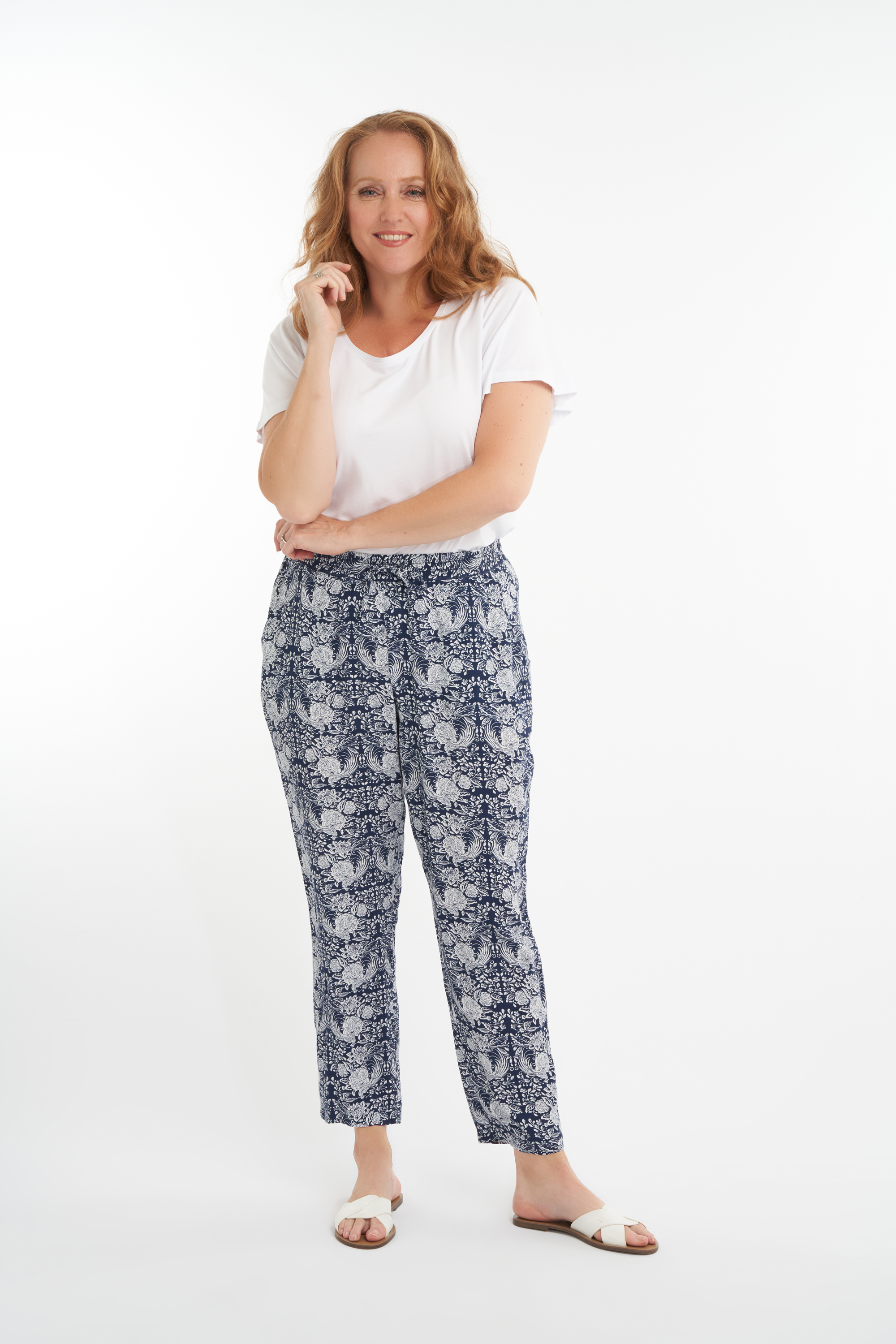 {5} Weit geschnittene Hose mit Print | Official MS Mode® online store