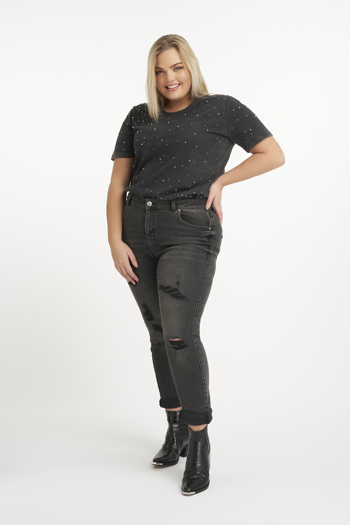 Damen Jeans mit Used-Look | MS Mode